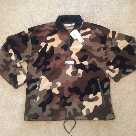 Puma | Sweaters | Puma Camo Fleece 4 Zip Brand New With Tags | Poshmark